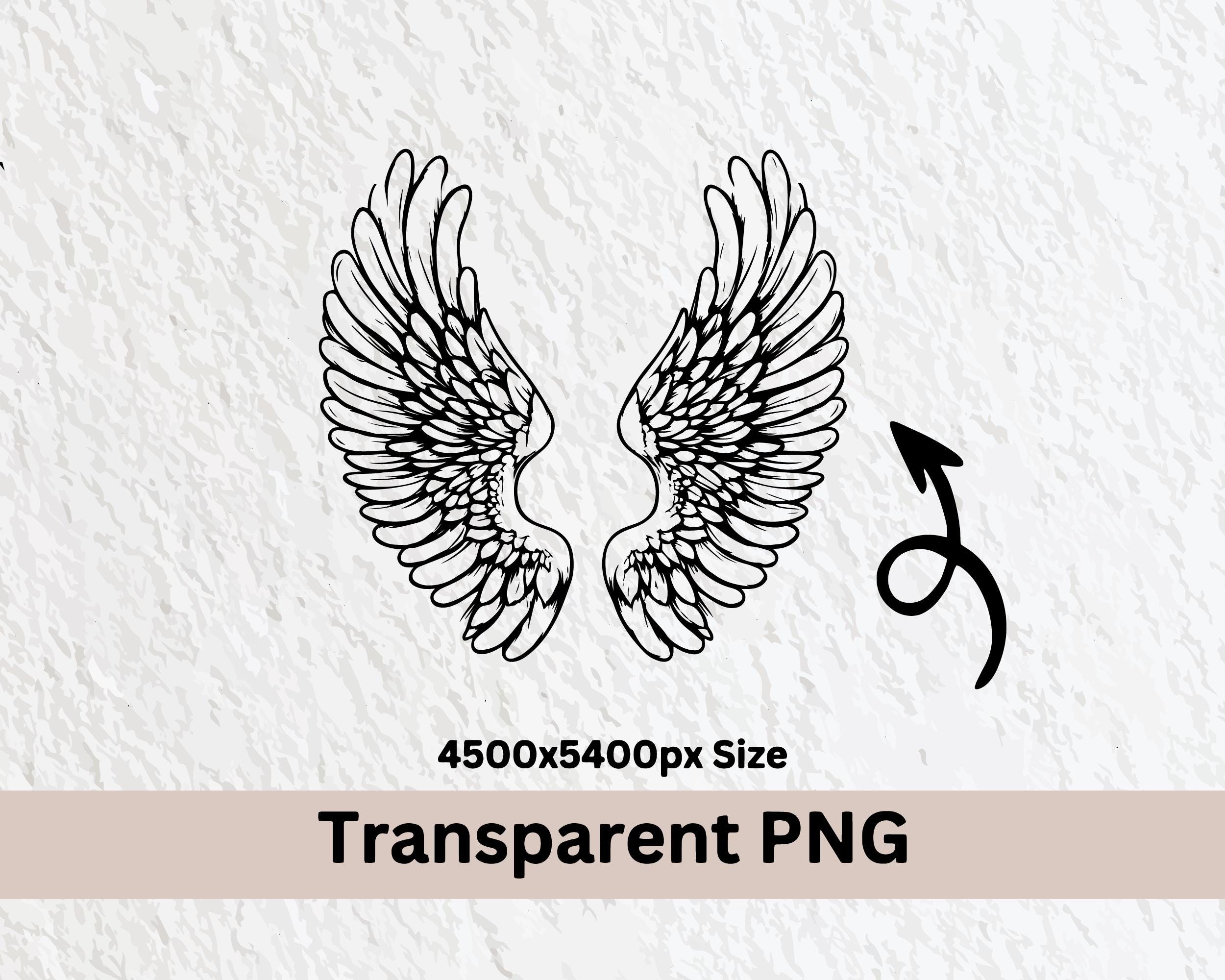 Angel Wings Svg Bundle, Angel Wings Silhouette, Angel Wings Clipart Png ...
