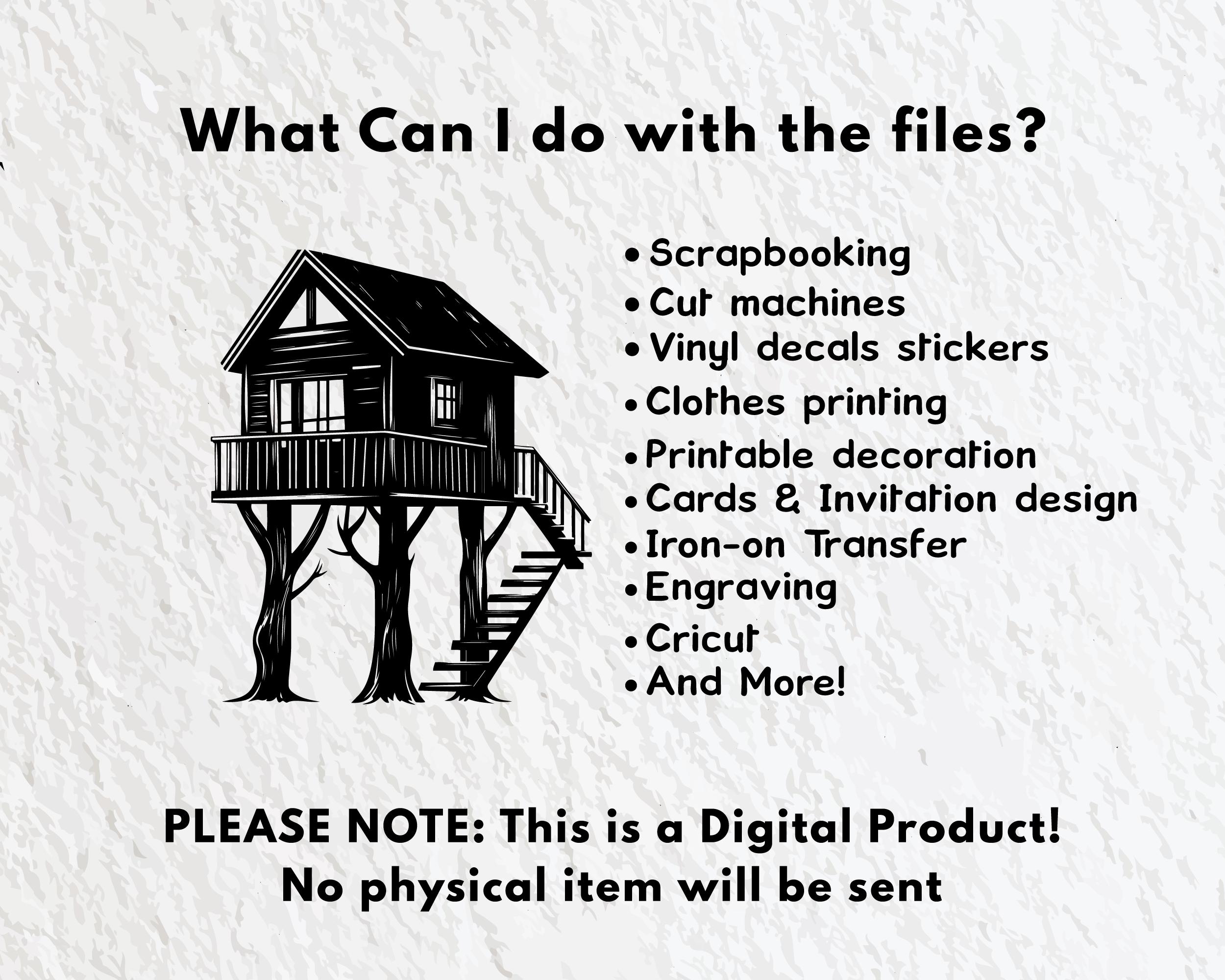 Wooden House SVG Bundle: Clipart Silhouette, Vector Cut File - Etsy