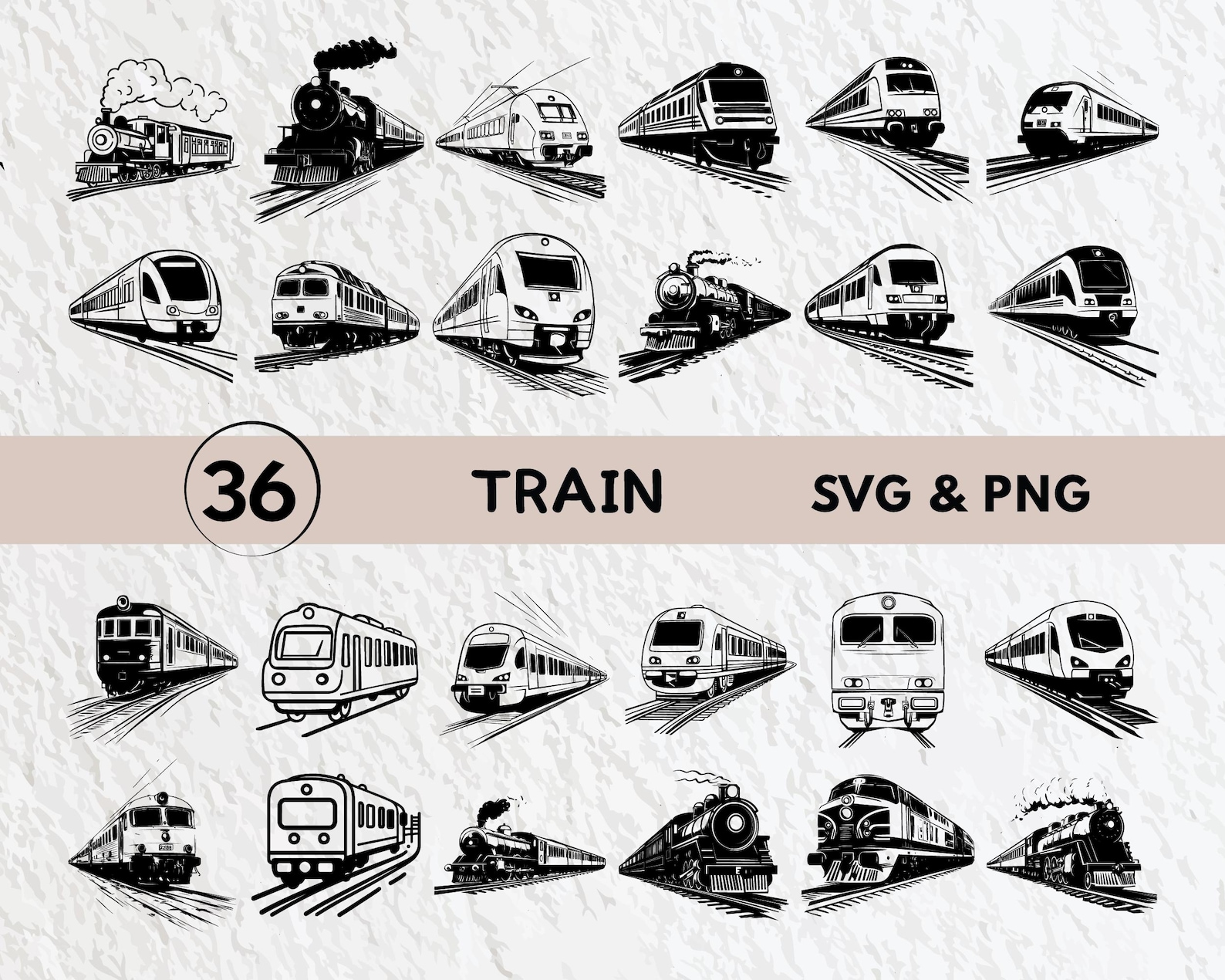 Train Svg Bundle, Train Silhouette, Train Clipart Png, Train Outline ...
