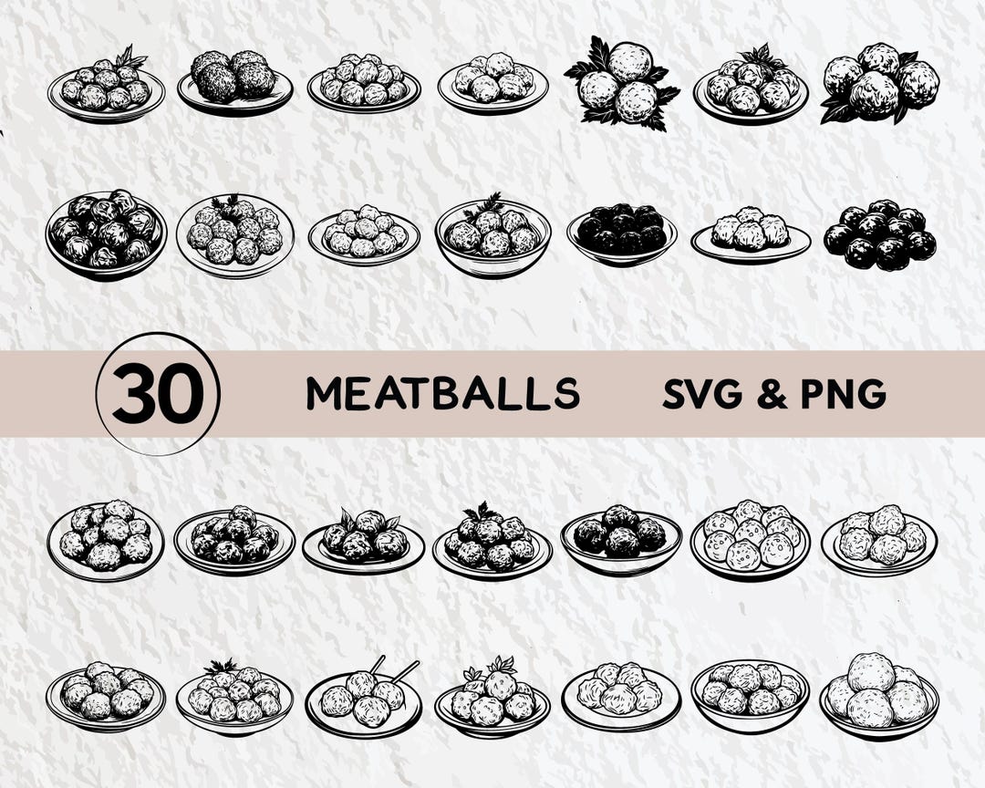 Meatballs SVG Bundle: Clipart, Vector, Icon (digital Download) - Etsy UK