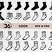 Sock Svg Bundle, Sock Silhouette, Sock Clipart Png, Sock Outline, Sock ...