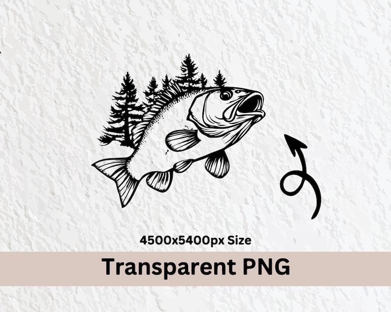 Largemouth Bass SVG Bundle: Fishing Clipart, Vector Logo (PNG, SVG) - Etsy