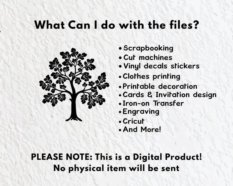 Oak Tree Svg Bundle, Oak Tree Silhouette, Oak Tree Clipart Png, Oak ...