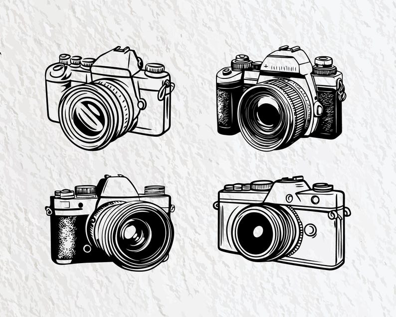Camera Svg Bundle, Camera Silhouette, Camera Clipart Png, Camera ...