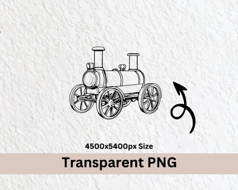 Steam Engine SVG Bundle: Silhouette Clipart, Logo Icon Decal (PNG, SVG ...