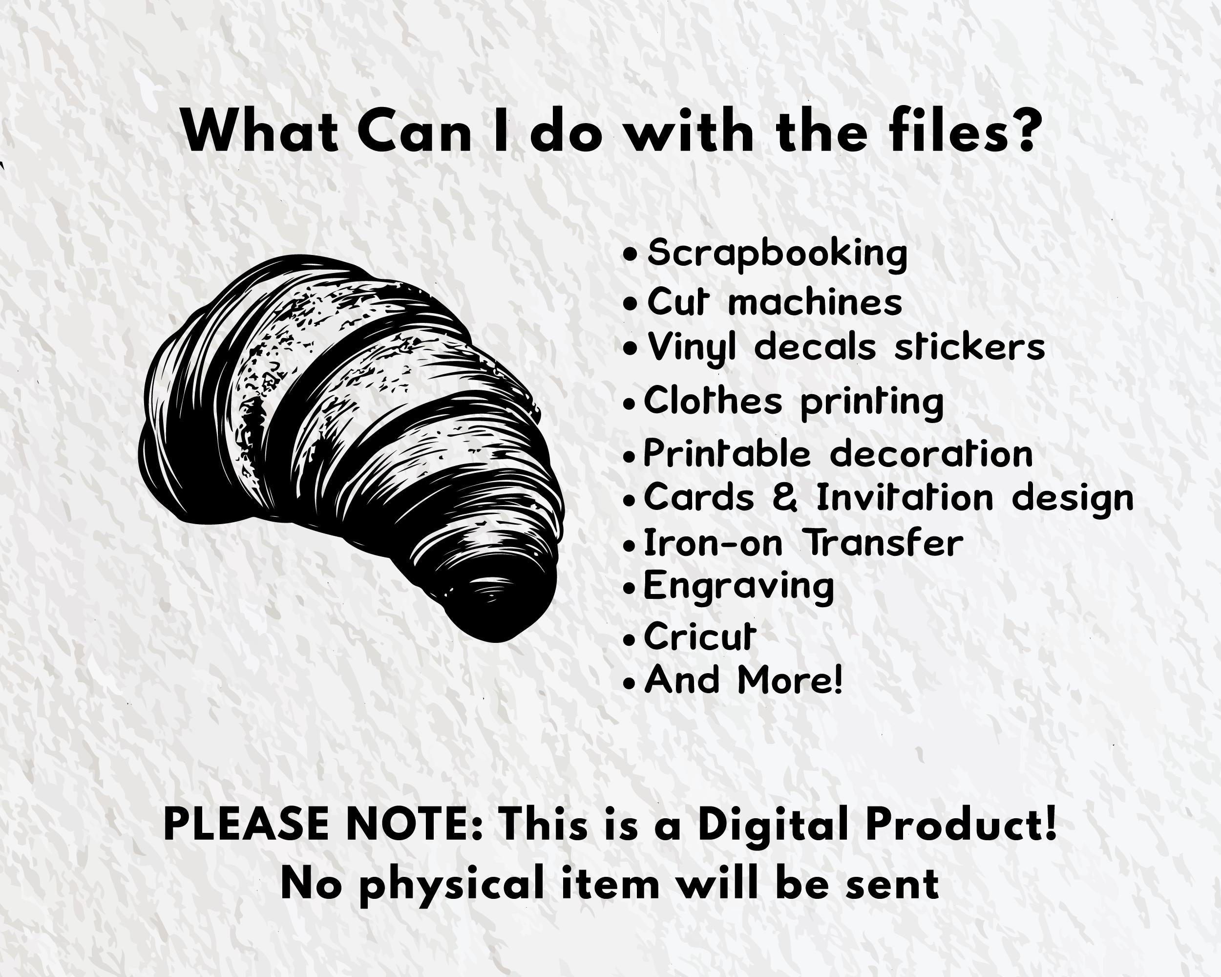 Croissant Svg Bundle, Croissant Silhouette, Croissant Clipart Png ...