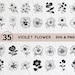 Violet Flower SVG Bundle: Floral Clipart, Vector Logo (PNG, SVG) - Etsy