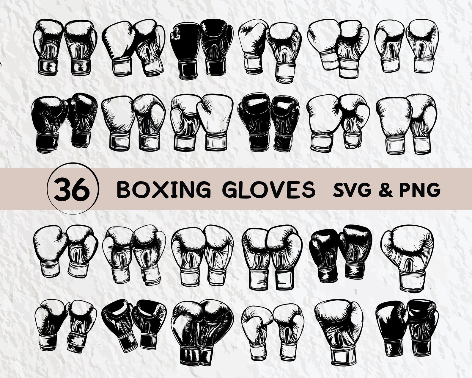 Boxing Gloves Silhouette Bundle Png, Boxing Gloves Svg Bundle Cut Files ...