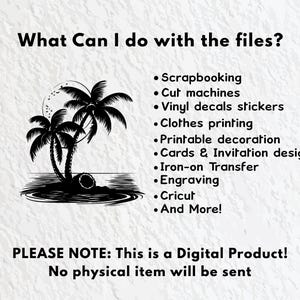 Coconut Tree SVG Bundle: Silhouette Clipart, Logo Icon (PNG, Vector) - Etsy