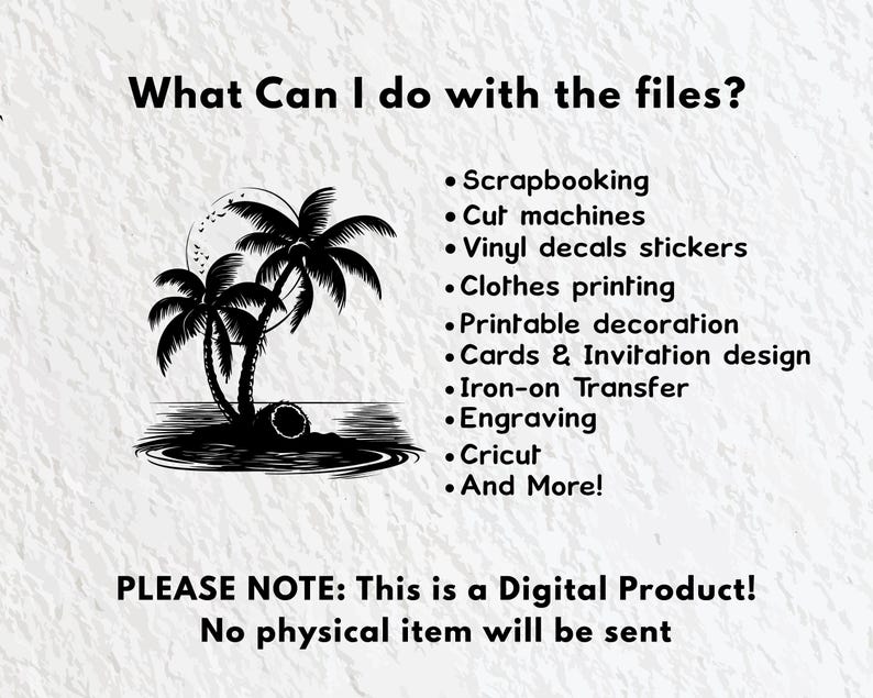 Coconut Tree SVG Bundle: Silhouette Clipart, Logo Icon (PNG, Vector) - Etsy