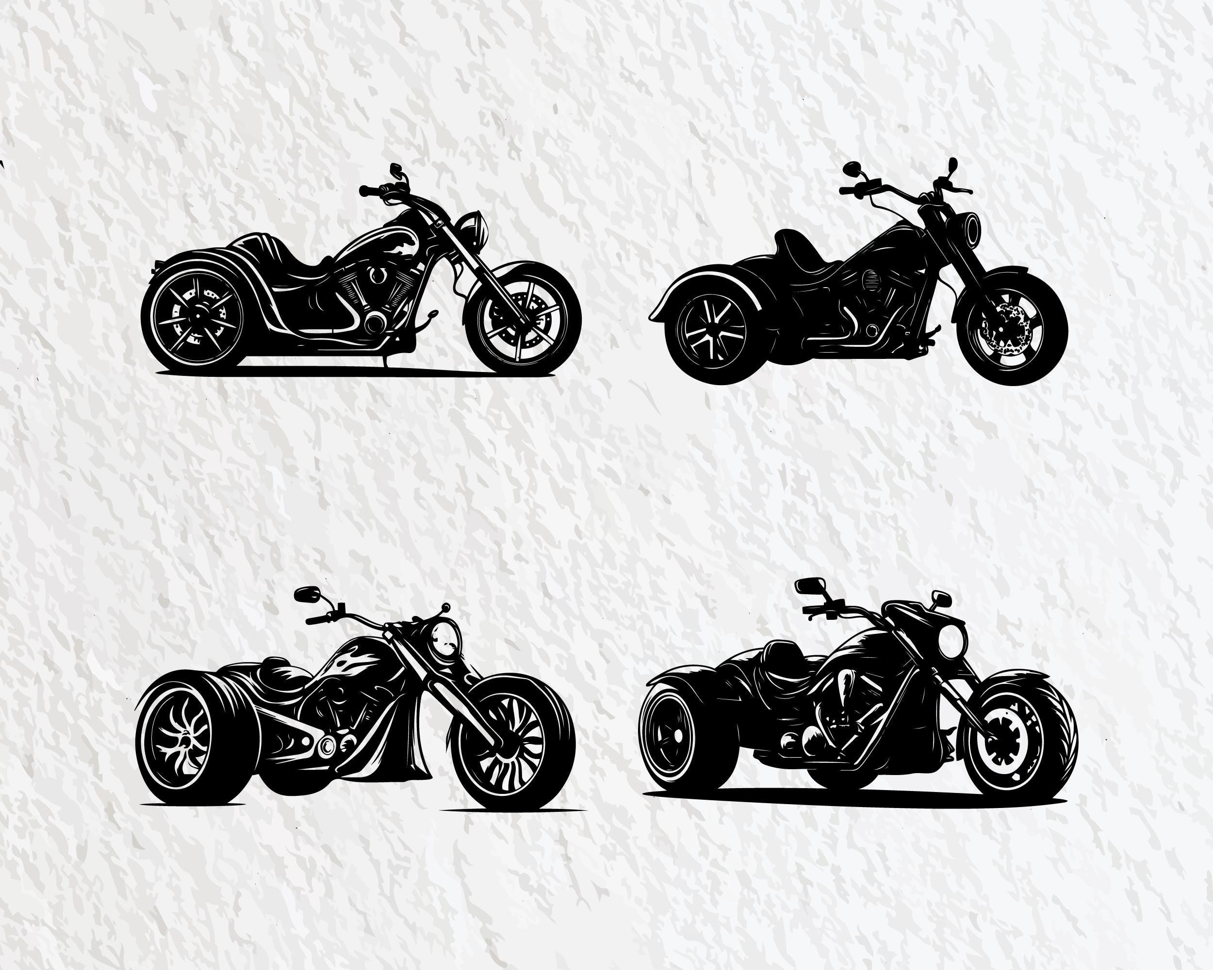 Trike Motorcycle Svg Bundle, Trike Motorcycle Silhouette, Trike ...