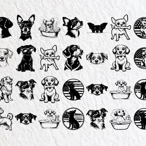 Chiweenie Dog Svg Bundle, Chiweenie Dog Silhouette, Chiweenie Dog ...