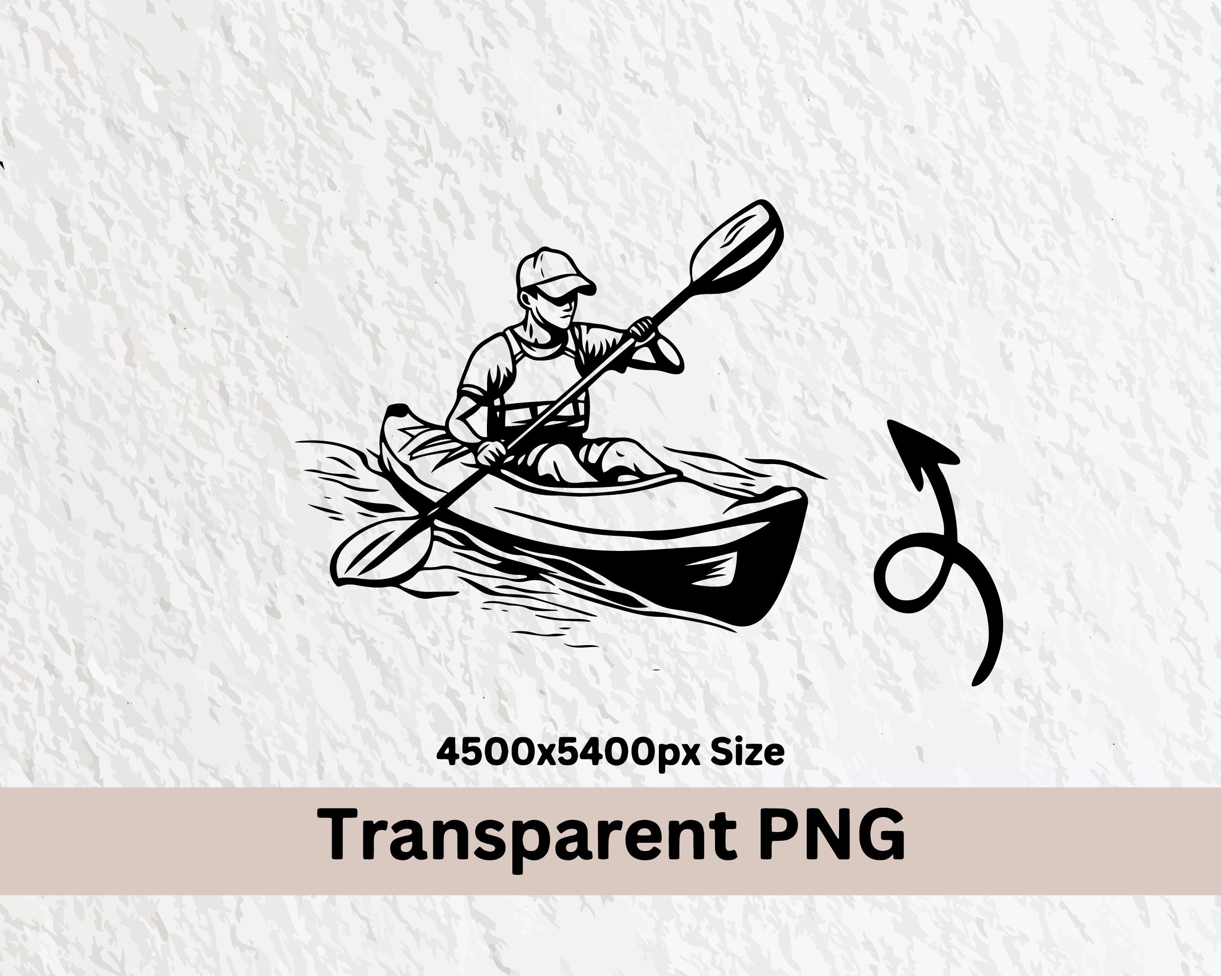 Kayak Svg Bundle, Kayak Silhouette, Kayak Clipart Png, Kayak Outline ...