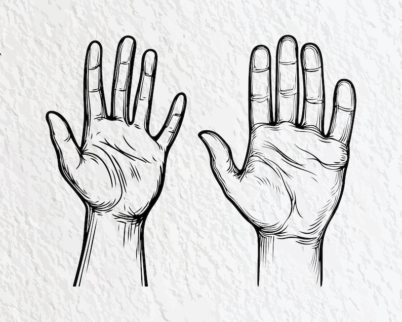 Handprint Svg Bundle, Handprint Silhouette, Handprint Clipart Png ...