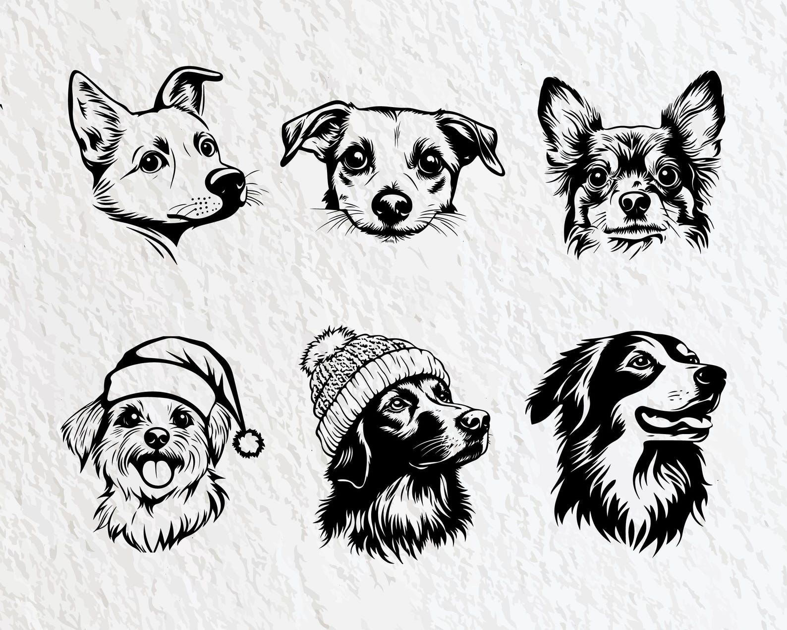 Cheagle Dog SVG Bundle: Silhouette, Clipart, Vector (PNG, SVG) - Etsy