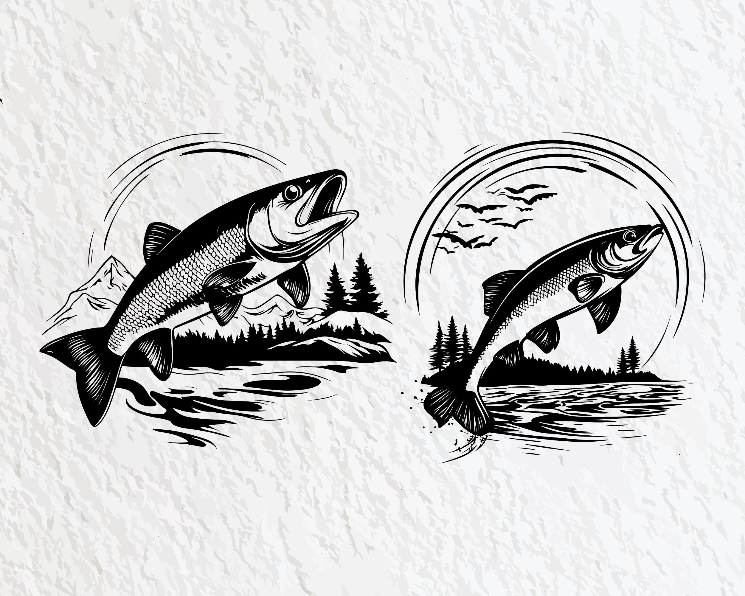 Musky Fish Svg Bundle, Musky Fish Silhouette, Musky Fish Clipart Png ...