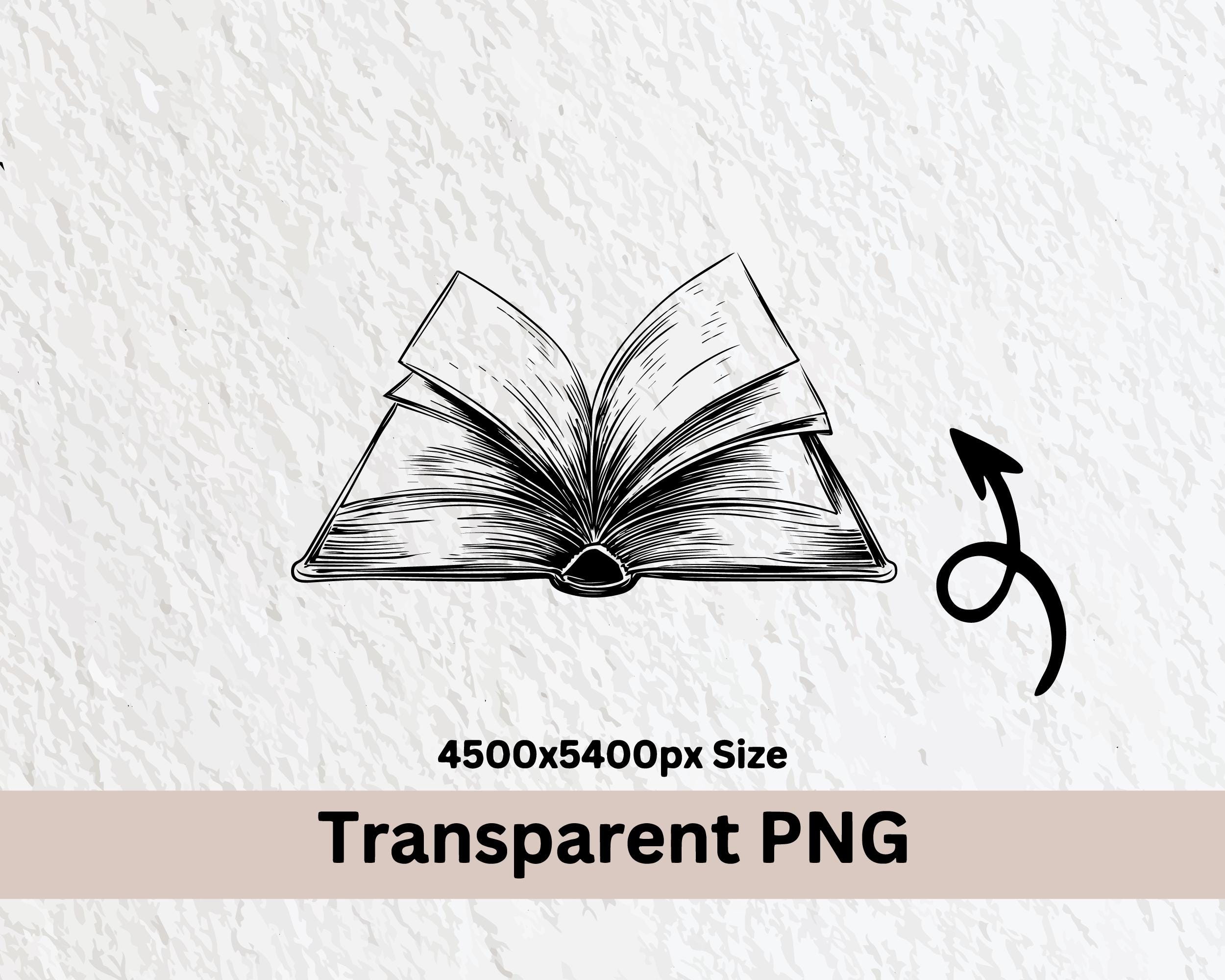 Open Book Svg Bundle, Open Book Silhouette, Open Book Clipart Png, Open ...