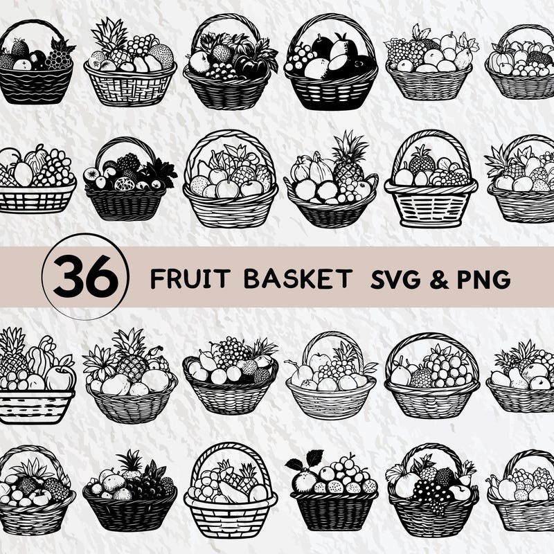 Obstkorb clipart - Etsy.de