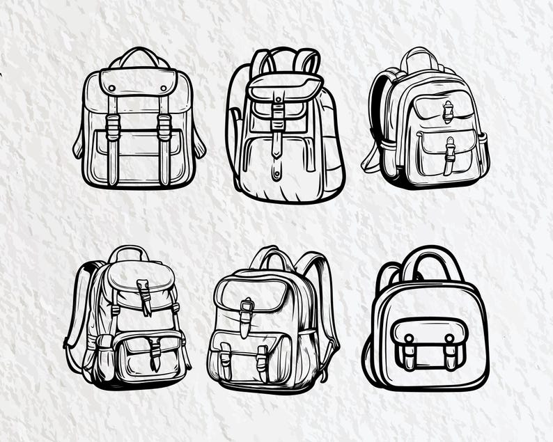 Backpack Svg Bundle, Backpack Silhouette, Backpack Clipart Png ...