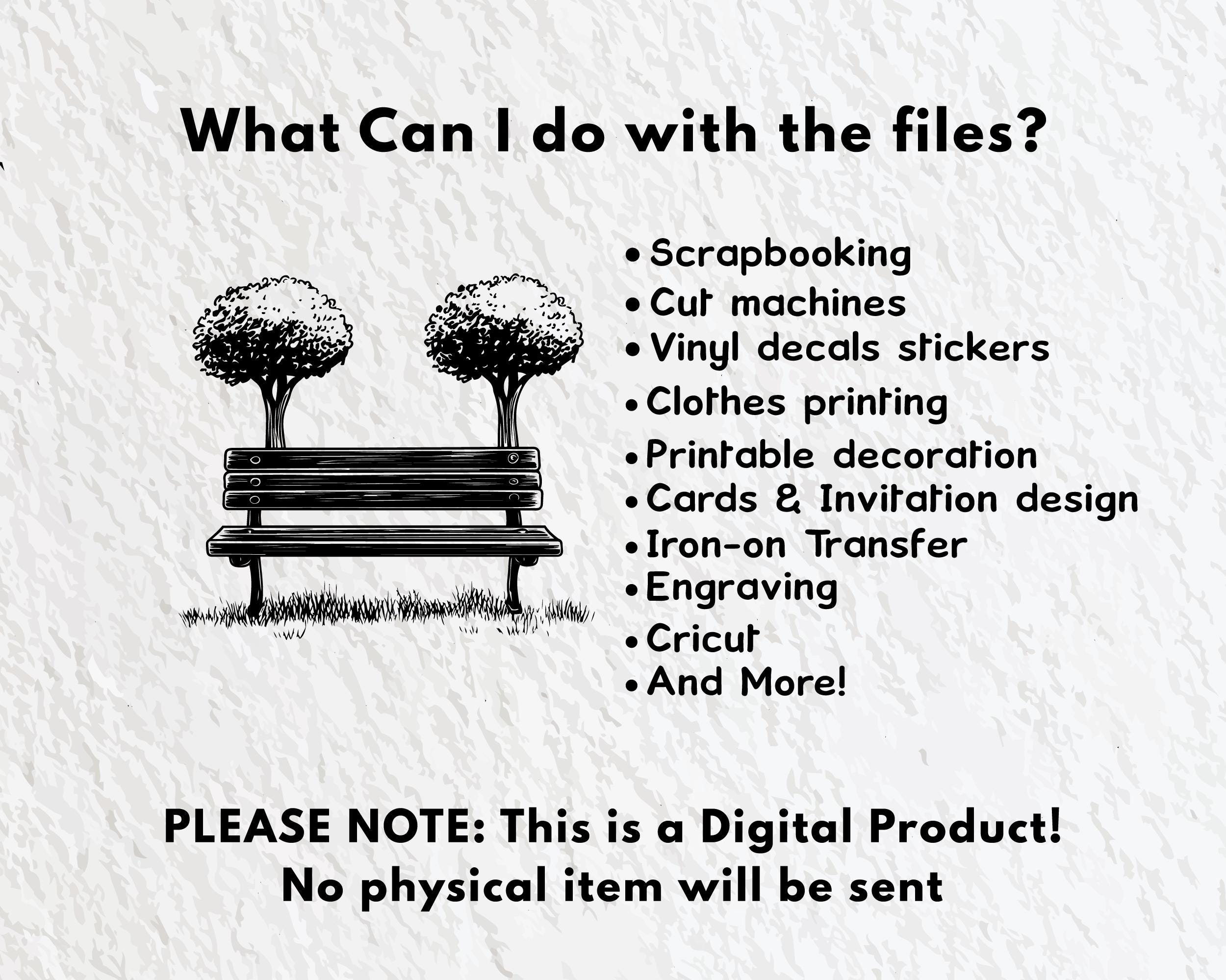 Bench SVG Bundle: Silhouette Clipart, Cricut Cut Files - Etsy