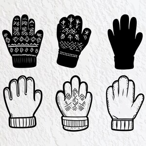 Mitten SVG Bundle: Winter Clipart, Vector Cut Files (PNG, SVG) - Etsy