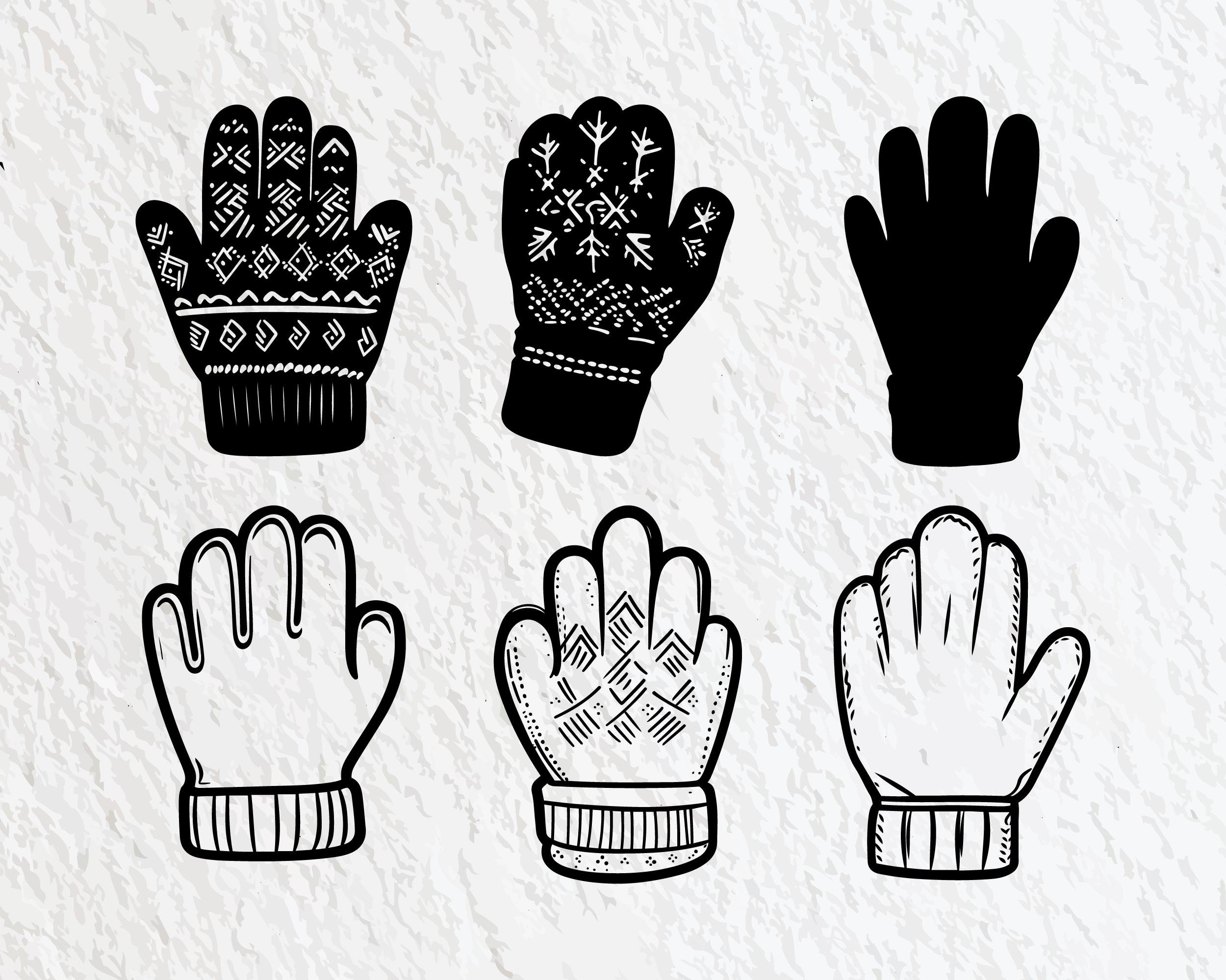 Mitten SVG Bundle: Winter Clipart, Vector Cut Files (PNG, SVG) - Etsy