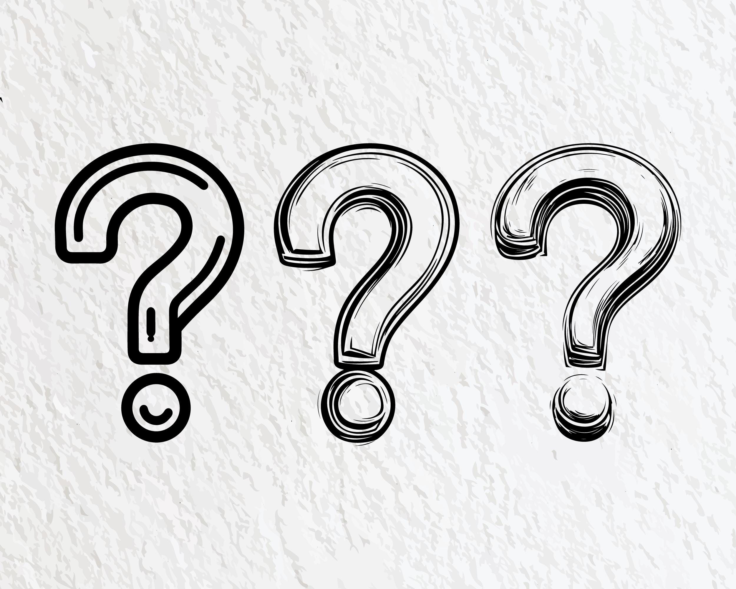 Question Mark Svg Bundle, Question Mark Silhouette, Question Mark ...