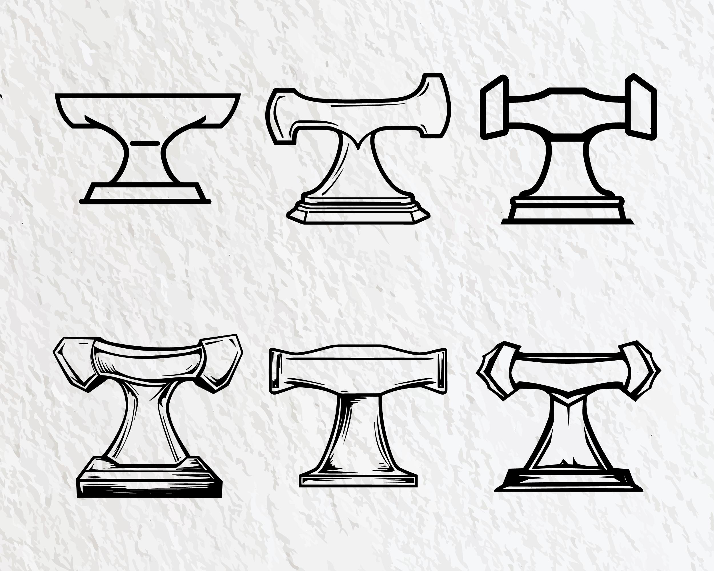 Anvil Svg Bundle, Anvil Silhouette, Anvil Clipart Png, Anvil Outline ...