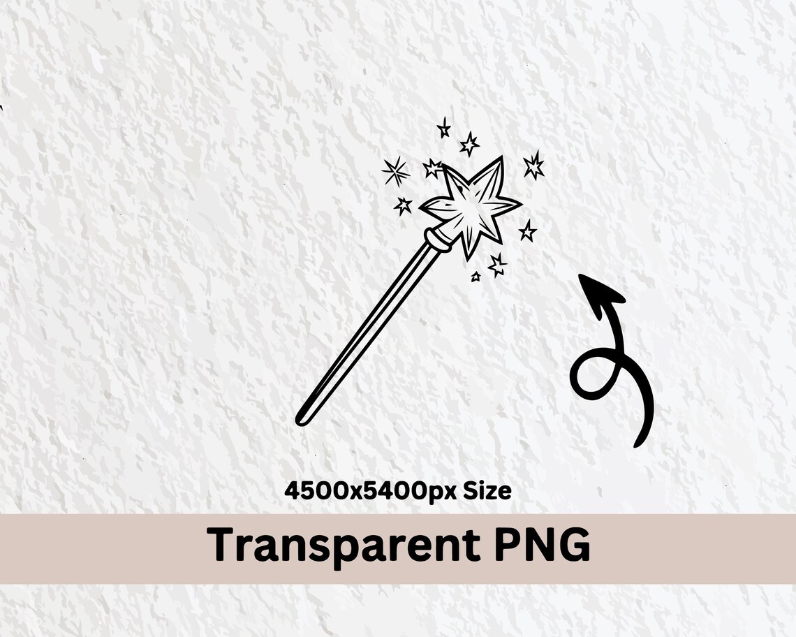 Magic Wand SVG Bundle: Silhouette Clipart, Logo Icon (PNG, SVG) - Etsy