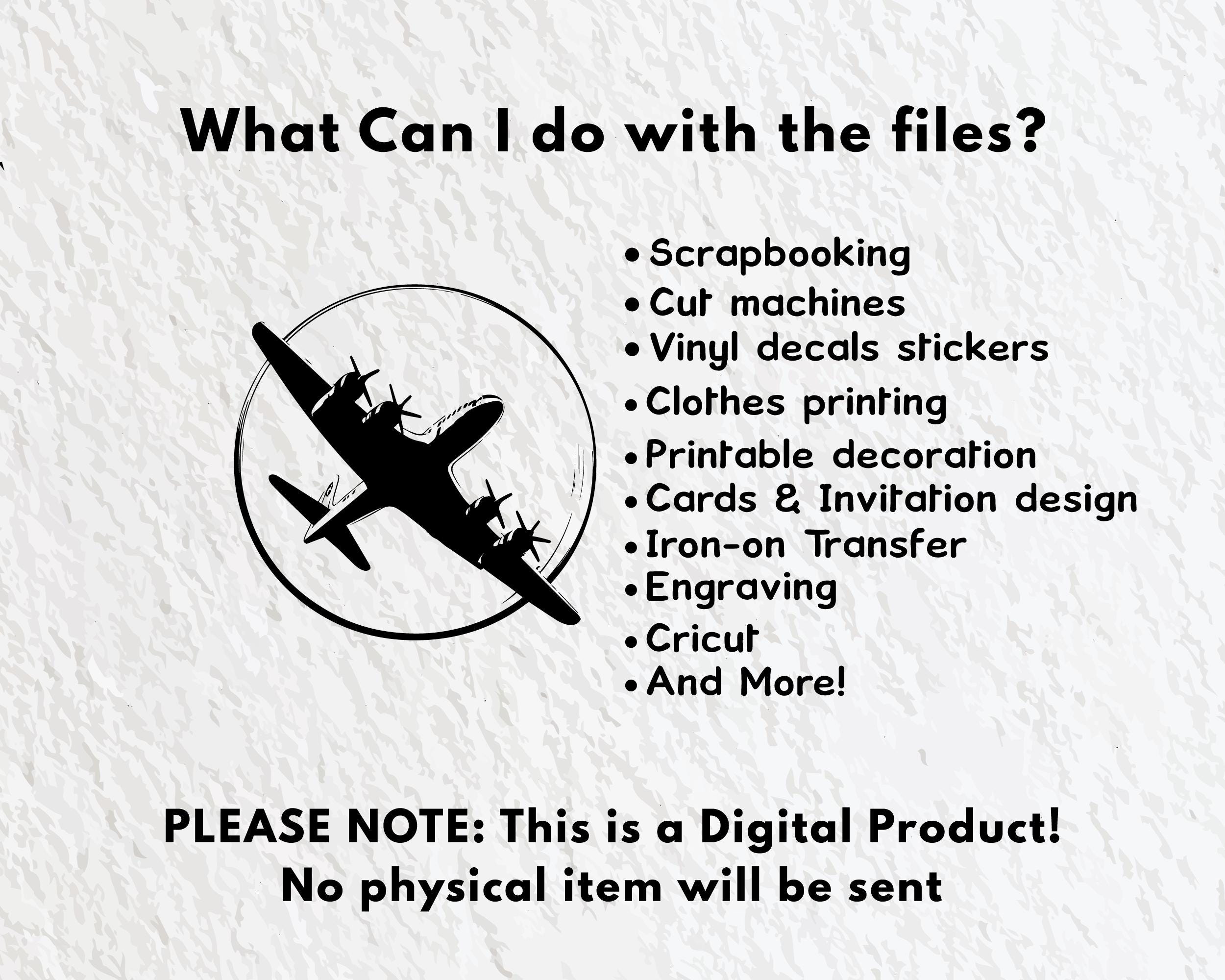 Bomber Airplane SVG Bundle: Silhouette Clipart, Vector Logo (PNG ...