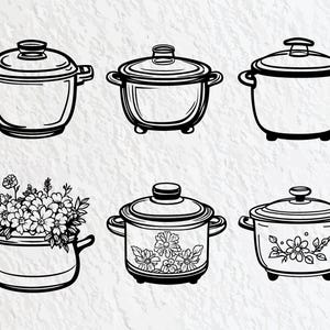 Slow Cooker SVG Bundle: Kitchen Vector Clipart, Logo Icon (digital ...