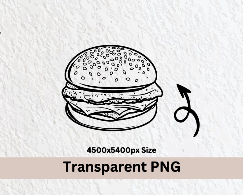 Burger Svg Bundle, Burger Silhouette, Burger Clipart Png, Burger ...