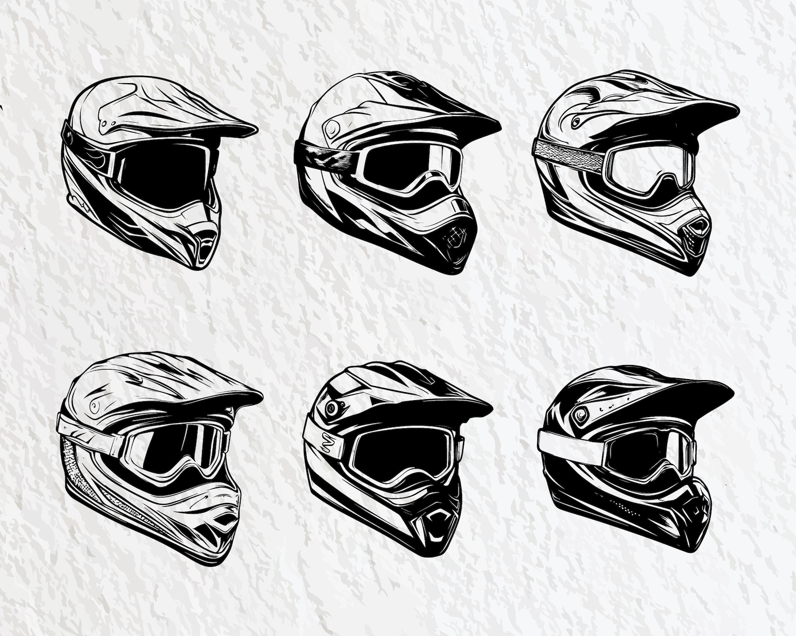 Motocross Helmet SVG Bundle: Vector Logo Icon Decal Set - Etsy