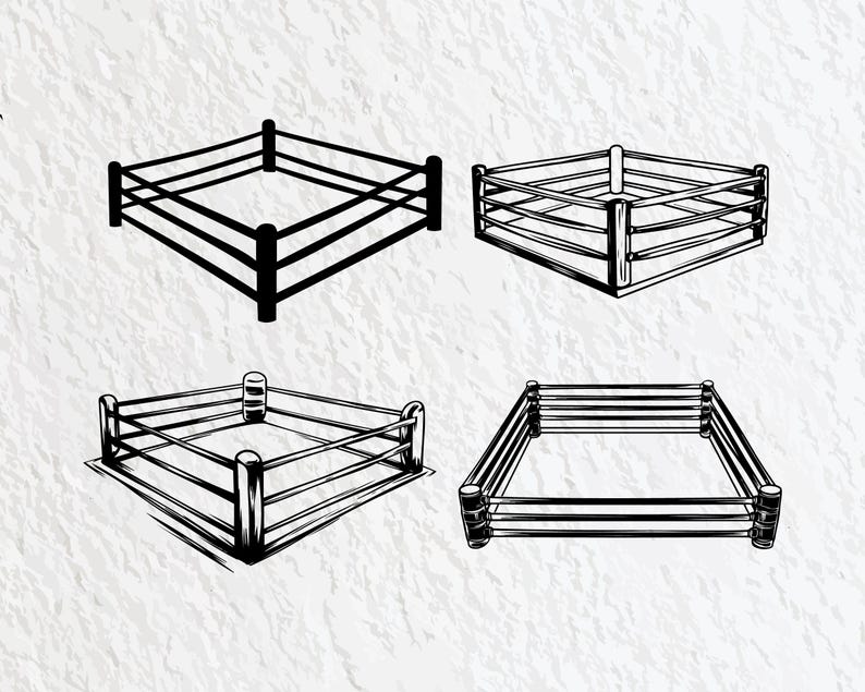 Boxing Ring SVG Bundle: Silhouette Clipart, Vector Icon (PNG, SVG) - Etsy