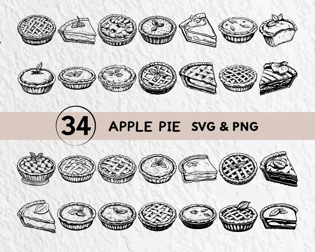 Apple Pie Svg Bundle, Apple Pie Silhouette, Apple Pie Clipart Png ...