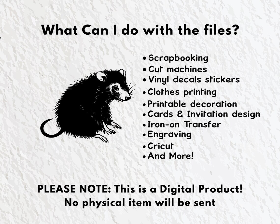 Opossum Svg Bundle, Opossum Silhouette, Opossum Clipart Png, Opossum ...