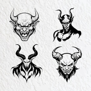 Devil Svg Bundle, Devil Silhouette, Devil Clipart Png, Devil Outline ...