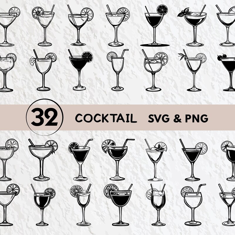 Cocktail Decal - Etsy