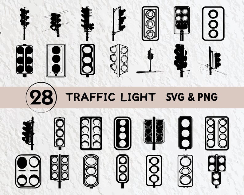 Traffic Light Svg Bundle, Traffic Light Silhouette, Traffic Light ...