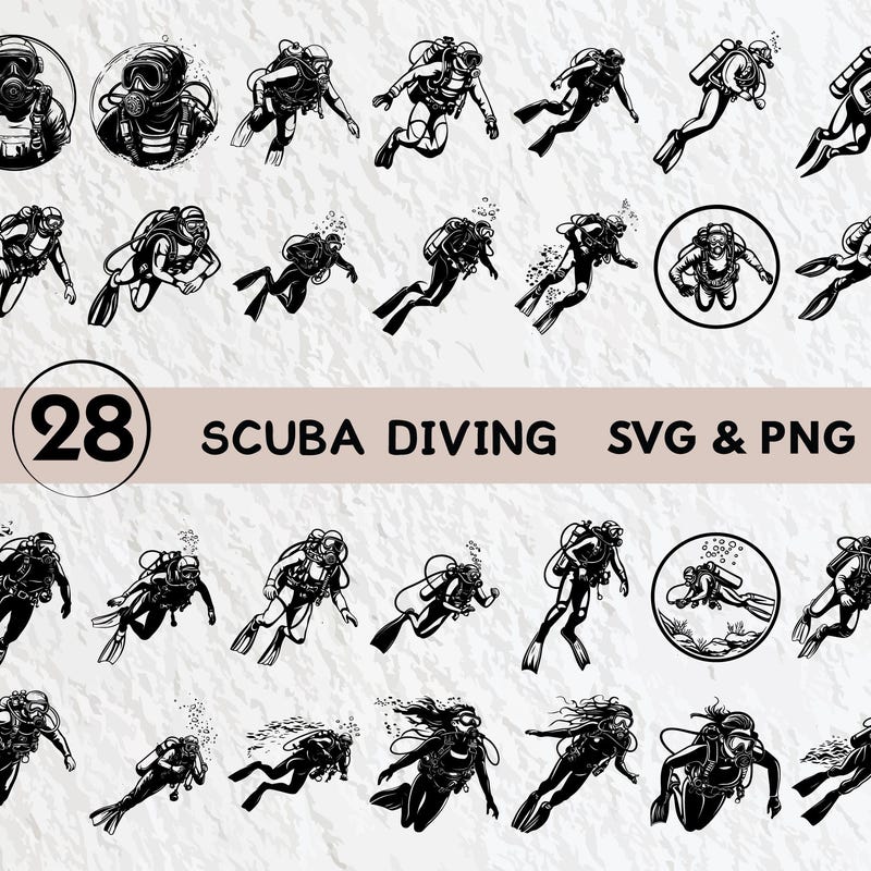 Scuba Diving Svg - Etsy