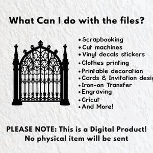 Gothic Gate Svg Bundle, Gothic Gate Silhouette, Gothic Gate Clipart Png ...