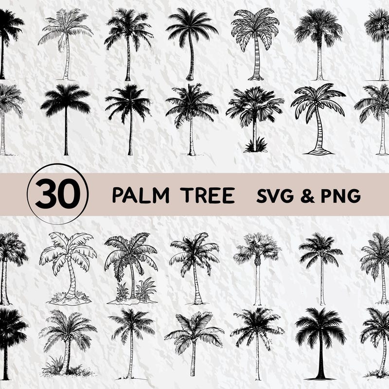 Palm Tree Logo Vectors - Etsy UK