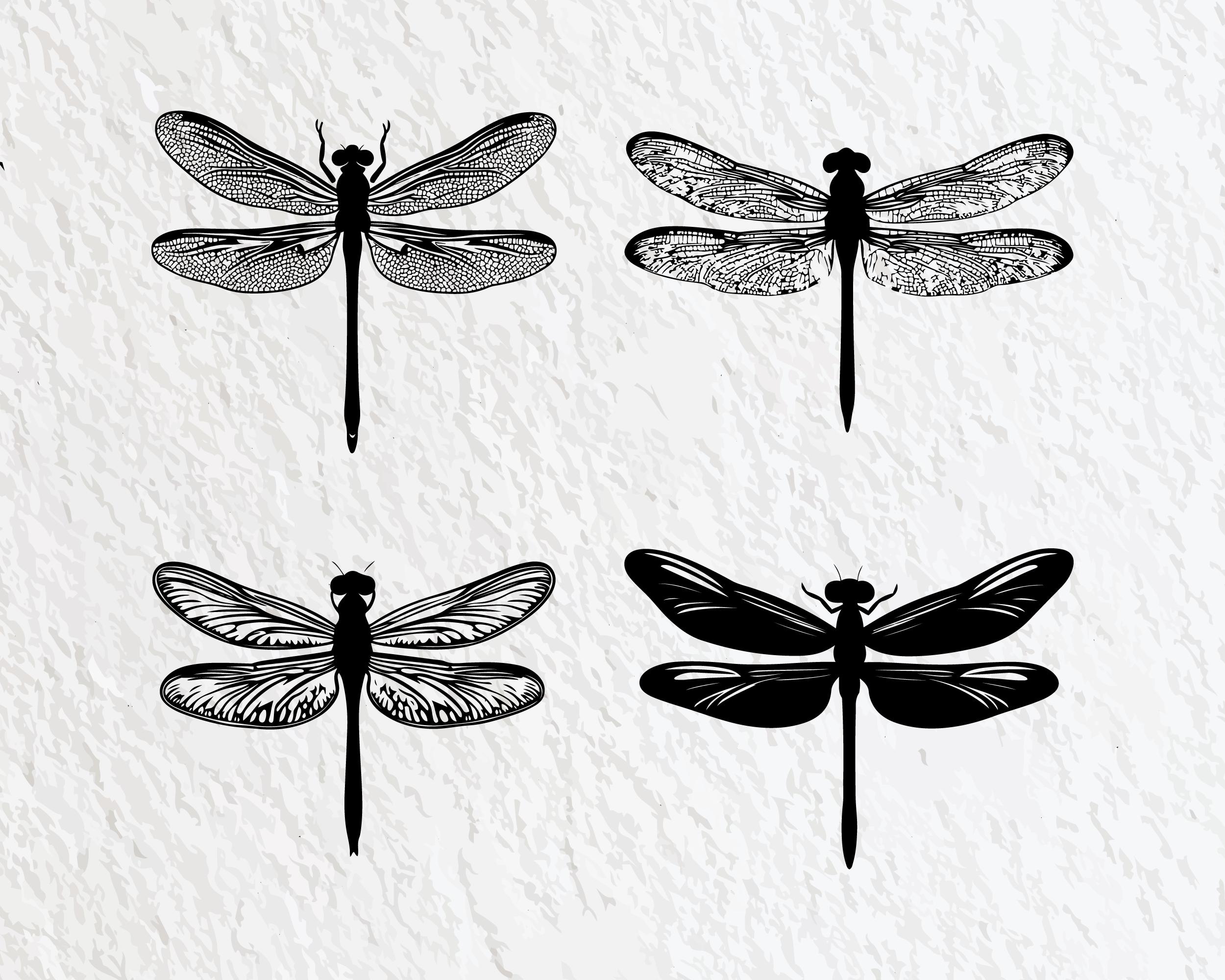 Dragonfly Svg Bundle, Dragonfly Silhouette, Dragonfly Clipart Png ...