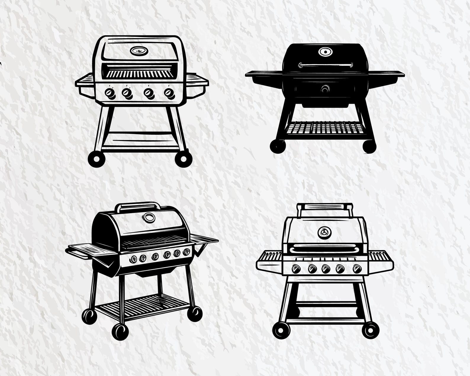 Grill Machine Svg Bundle, Grill Machine Png Outline, Grill Machine Art ...