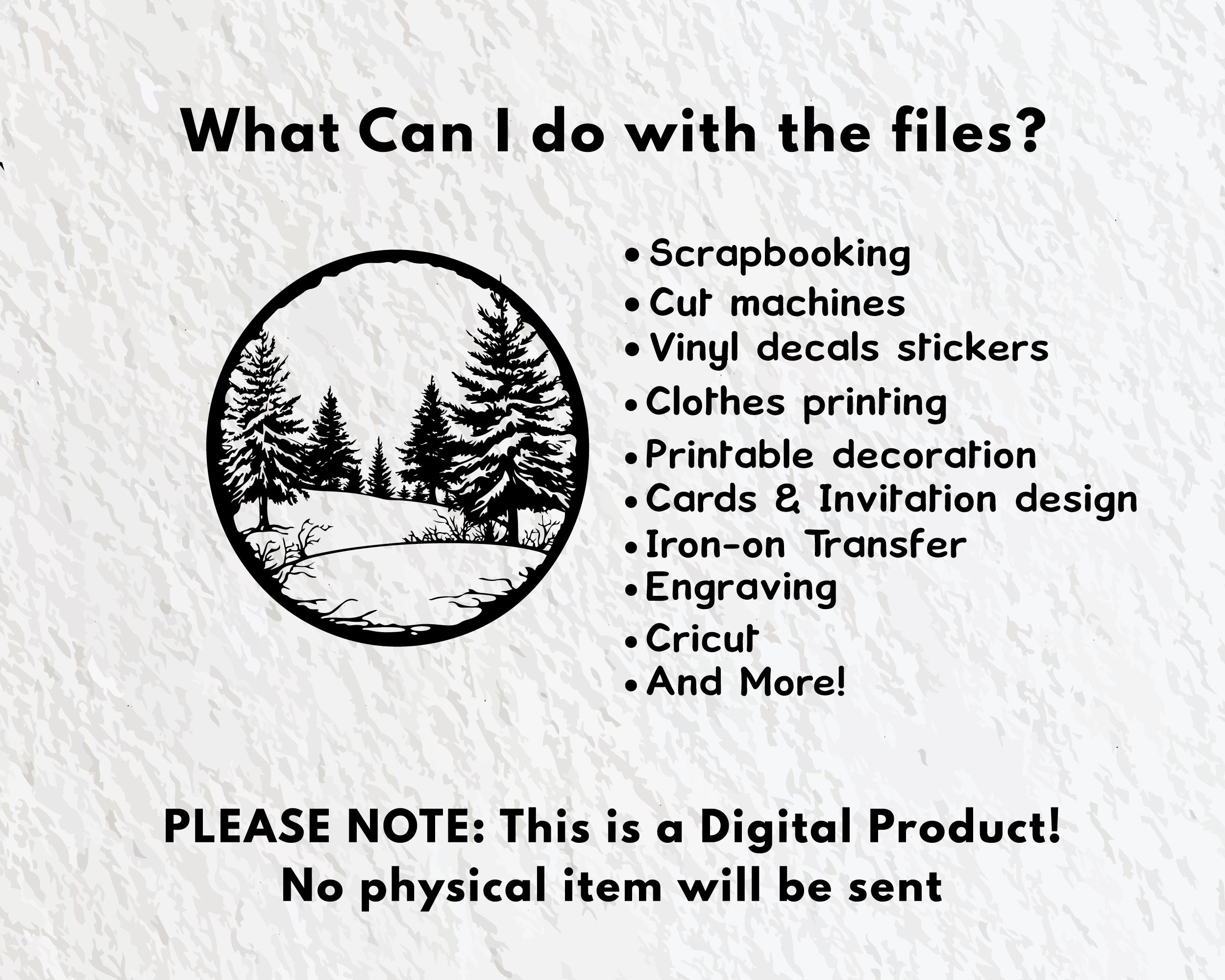 Winter Scene SVG Bundle: Holiday Clipart, Logo Icon Decals (PNG, SVG ...