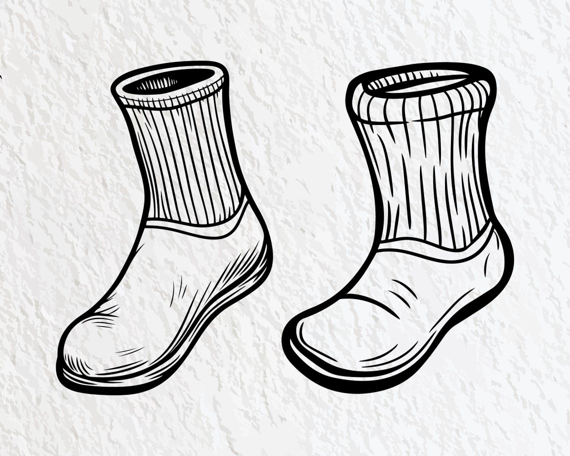 Sock Svg Bundle, Sock Silhouette, Sock Clipart Png, Sock Outline, Sock ...
