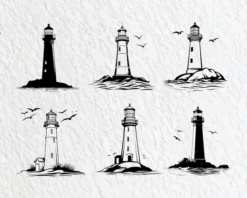Lighthouse Svg Bundle, Lighthouse Silhouette, Lighthouse Clipart Png ...