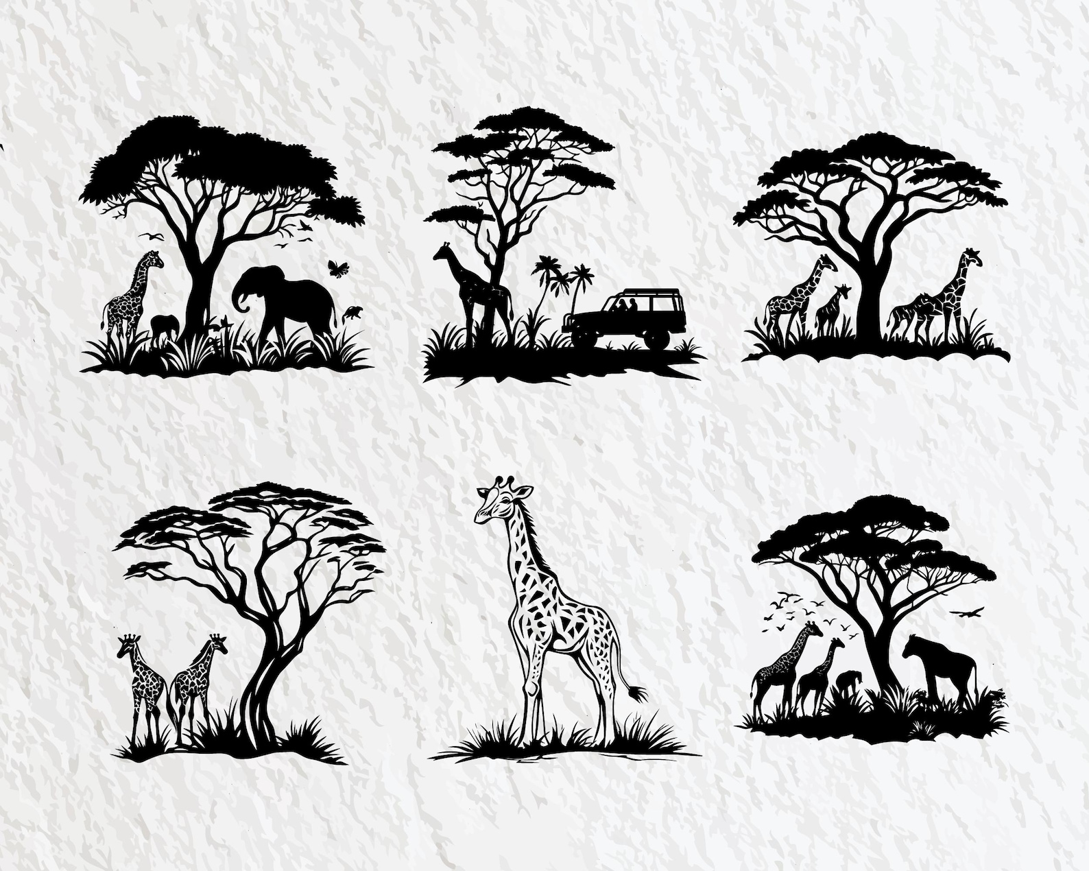 Safari Svg Bundle, Safari Silhouette, Safari Clipart Png, Safari ...