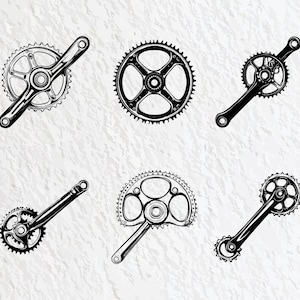Bike Crank SVG Bundle: Silhouette Clipart Vector (digital Download) - Etsy
