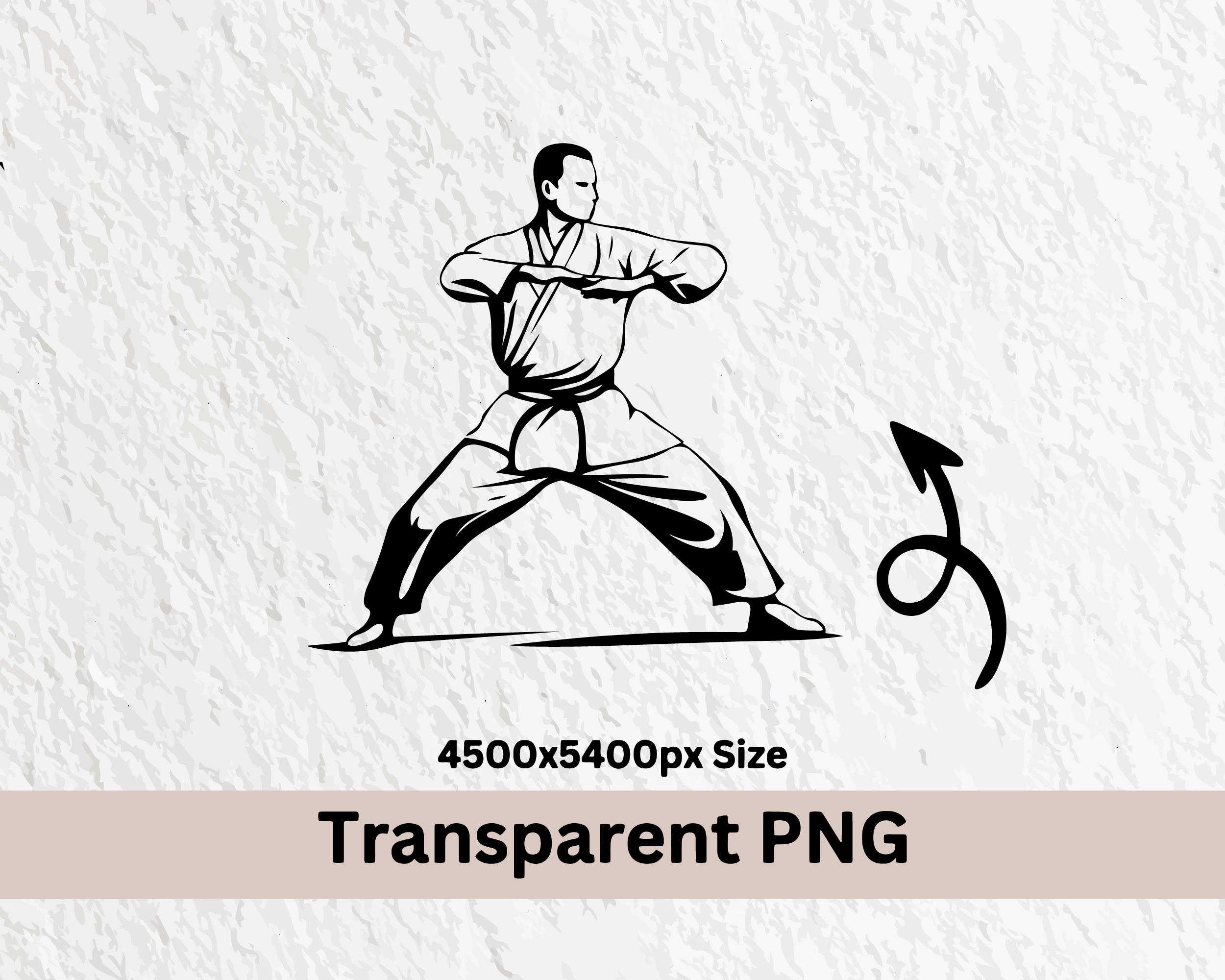 Tai Chi Silhouette SVG Bundle: Vector Clipart, Logo Icon (digital ...